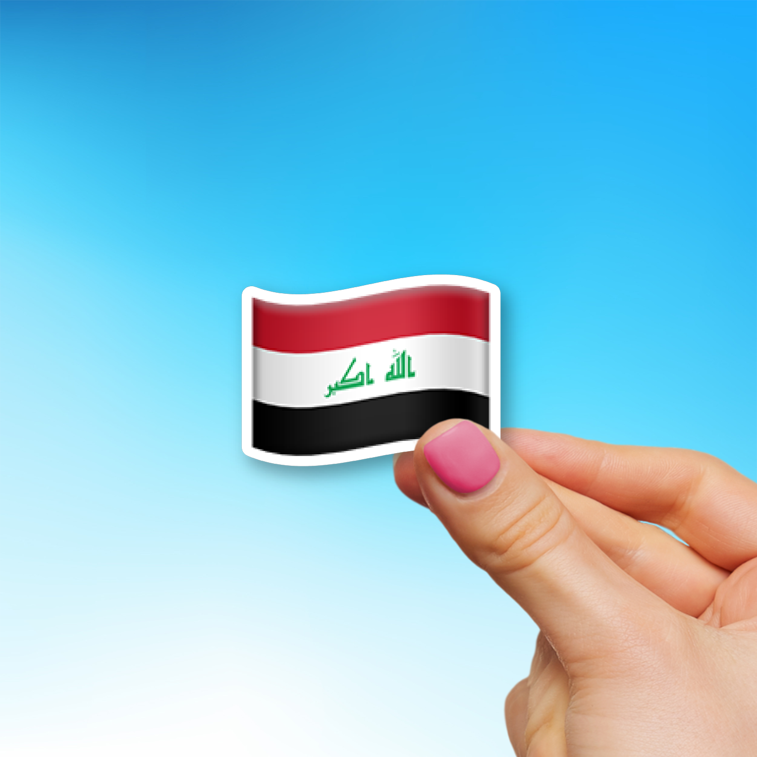🇮🇶 Flag: Iraq Emoji Sticker - Die-Cut, Multiple Sizes – EmojiStickers.com