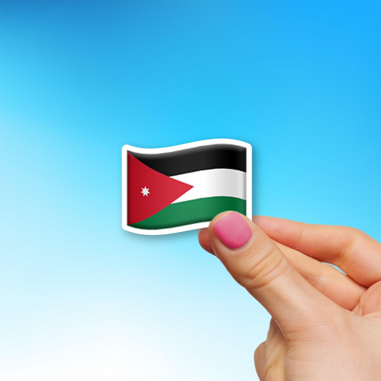 🇯🇴 Flag: Jordan Emoji Sticker - Die-Cut, Multiple Sizes – EmojiStickers.com