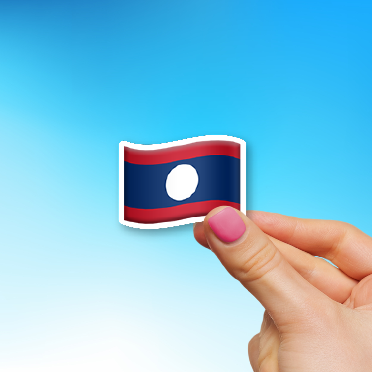 🇱🇦 Flag: Laos Emoji Sticker - Die-Cut, Multiple Sizes – EmojiStickers.com