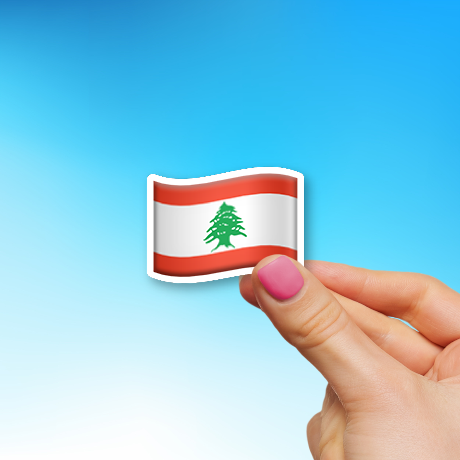 🇱🇧 Flag: Lebanon Emoji Sticker - Die-Cut, Multiple Sizes ...