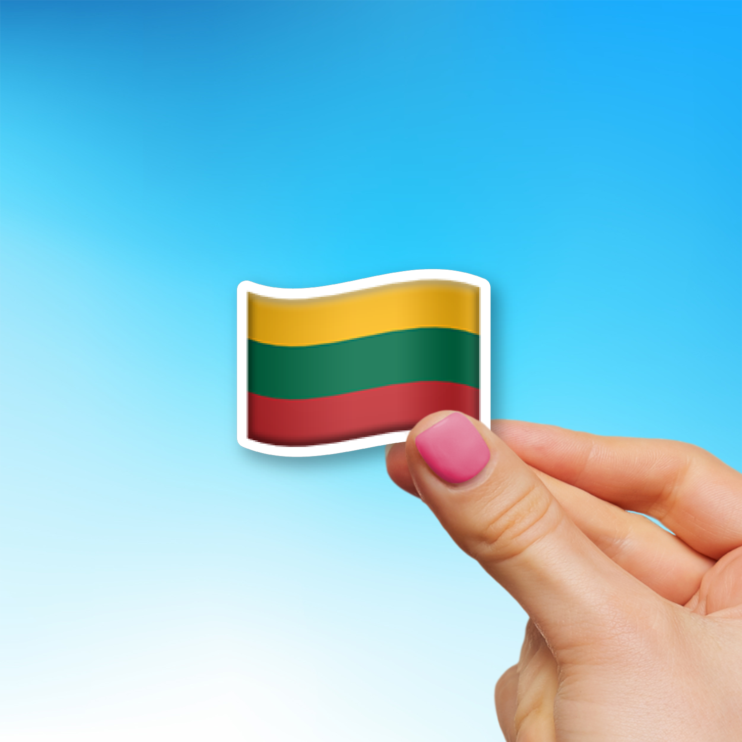 🇱🇹 Flag: Lithuania Emoji Sticker - Die-Cut, Multiple Sizes ...