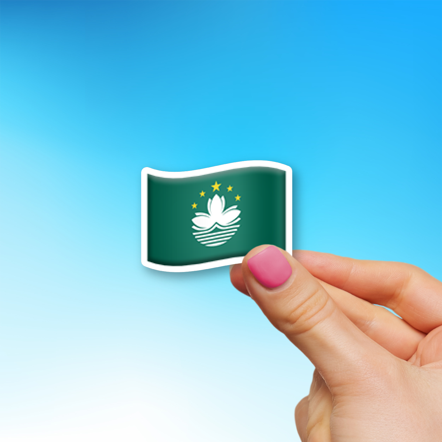 🇲🇴 Flag: Macao Sar China Emoji Sticker - Die-Cut, Multiple Sizes ...