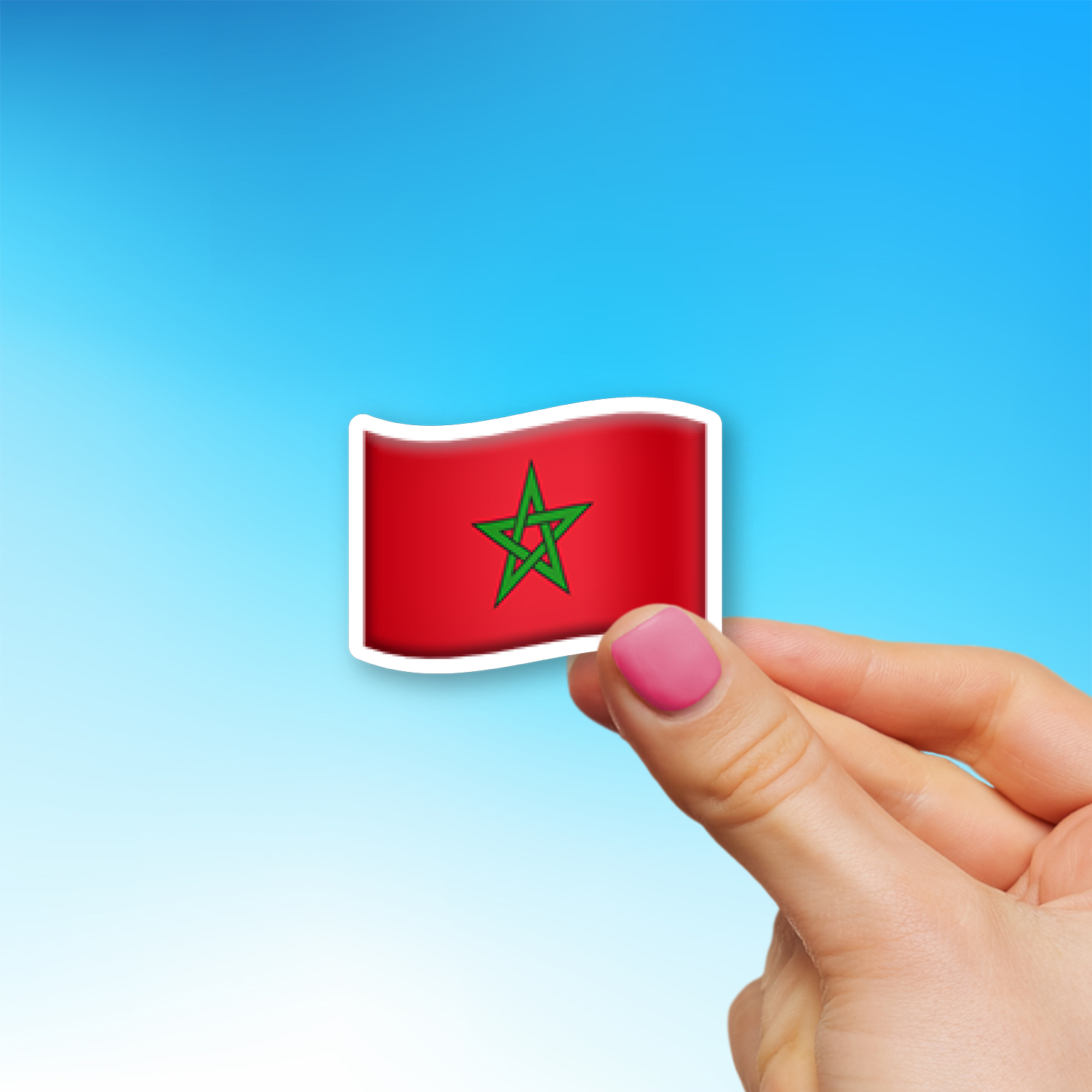 🇲🇦 Flag: Morocco Emoji Sticker - Die-Cut, Multiple Sizes ...