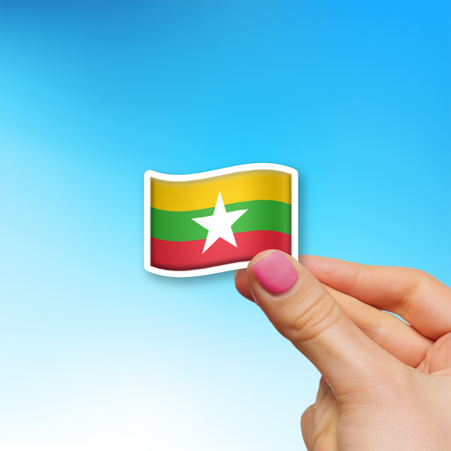 🇲🇲 Flag: Myanmar (burma) Emoji Sticker - Die-Cut, Multiple Sizes ...