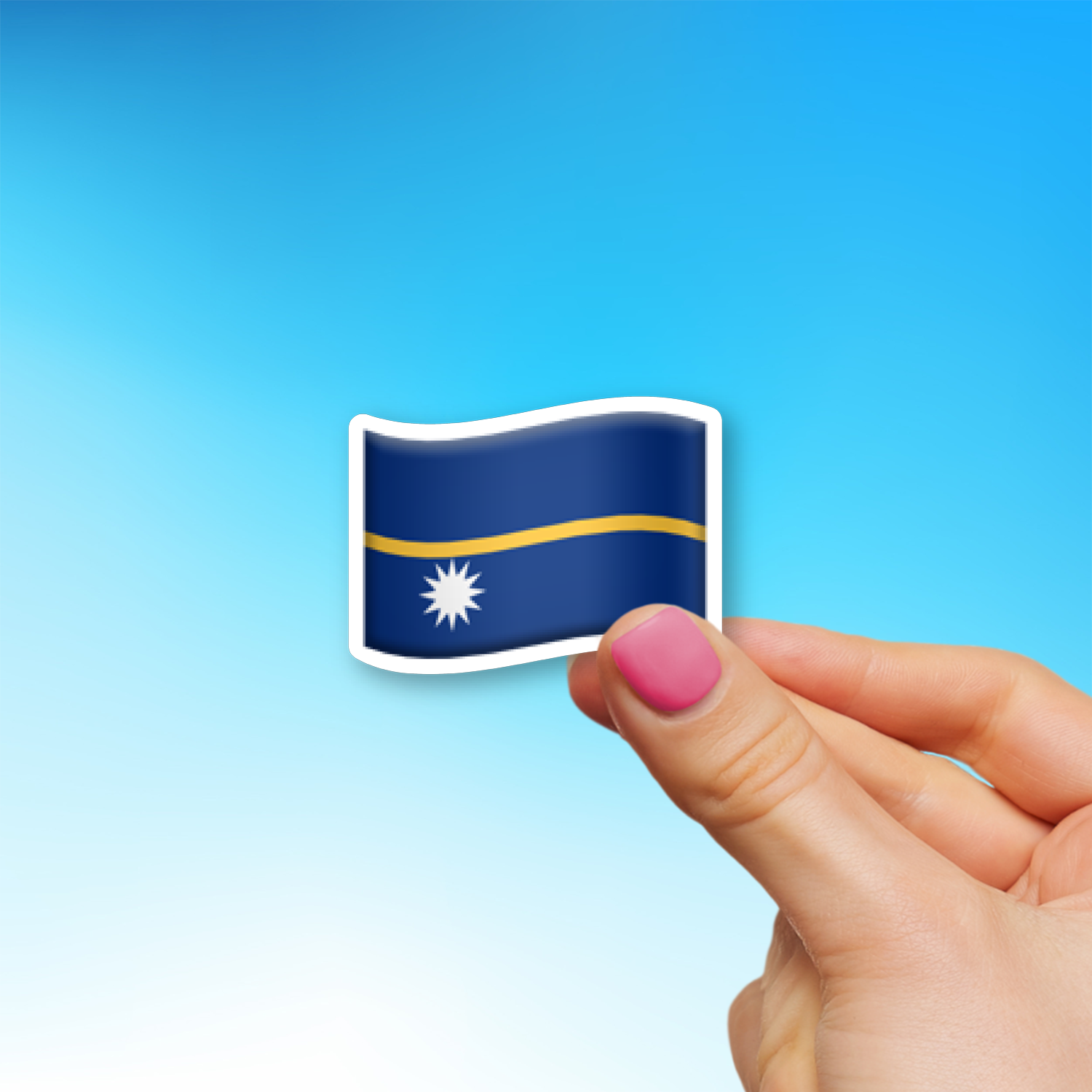 🇳🇷 Flag: Nauru Emoji Sticker - Die-Cut, Multiple Sizes – EmojiStickers.com