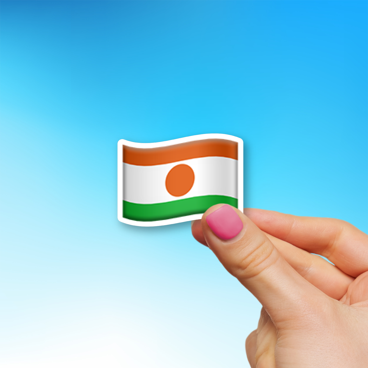 🇳🇪 Flag: Niger Emoji Sticker - Die-Cut, Multiple Sizes – EmojiStickers.com