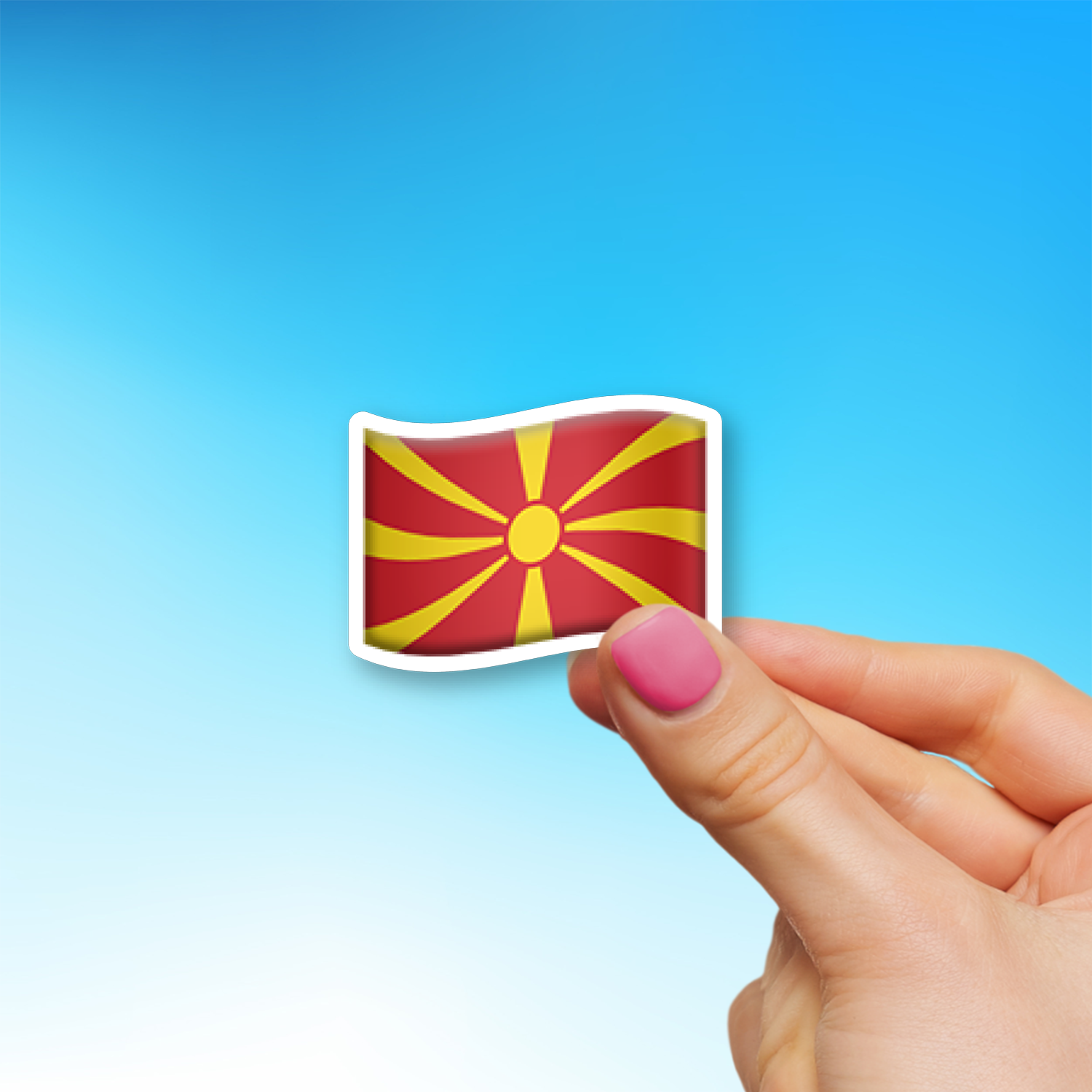 🇲🇰 Flag: North Macedonia Emoji Sticker - Die-Cut, Multiple Sizes ...