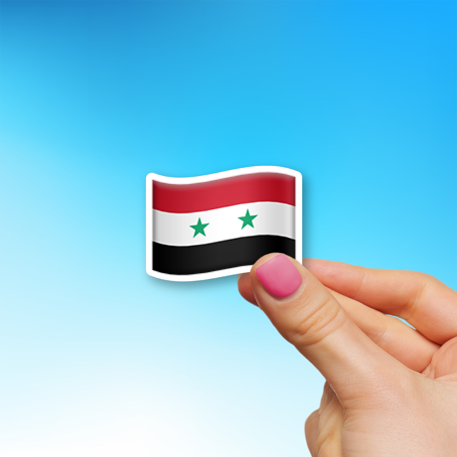 🇸🇾 Flag: Syria Emoji Sticker - Die-Cut, Multiple Sizes – EmojiStickers.com