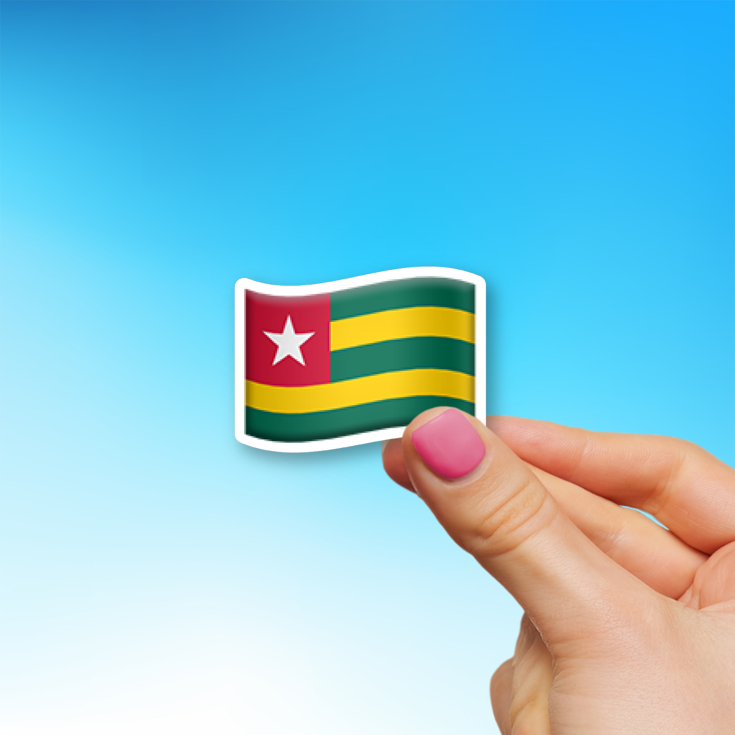🇹🇬 Flag: Togo Emoji Sticker - Die-Cut, Multiple Sizes – EmojiStickers.com