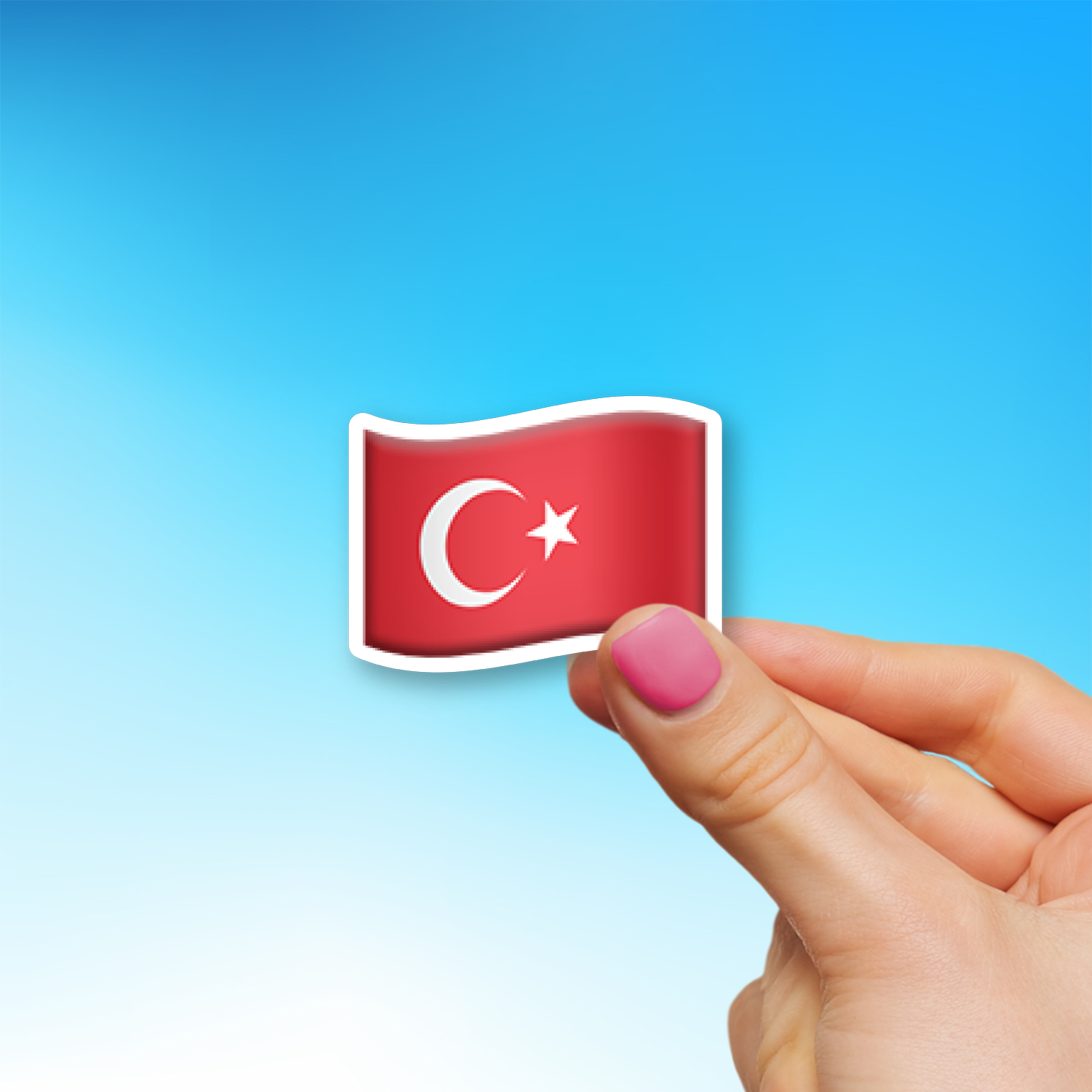 🇹🇷 Flag: Türkiye Emoji Sticker - Die-Cut, Multiple Sizes ...