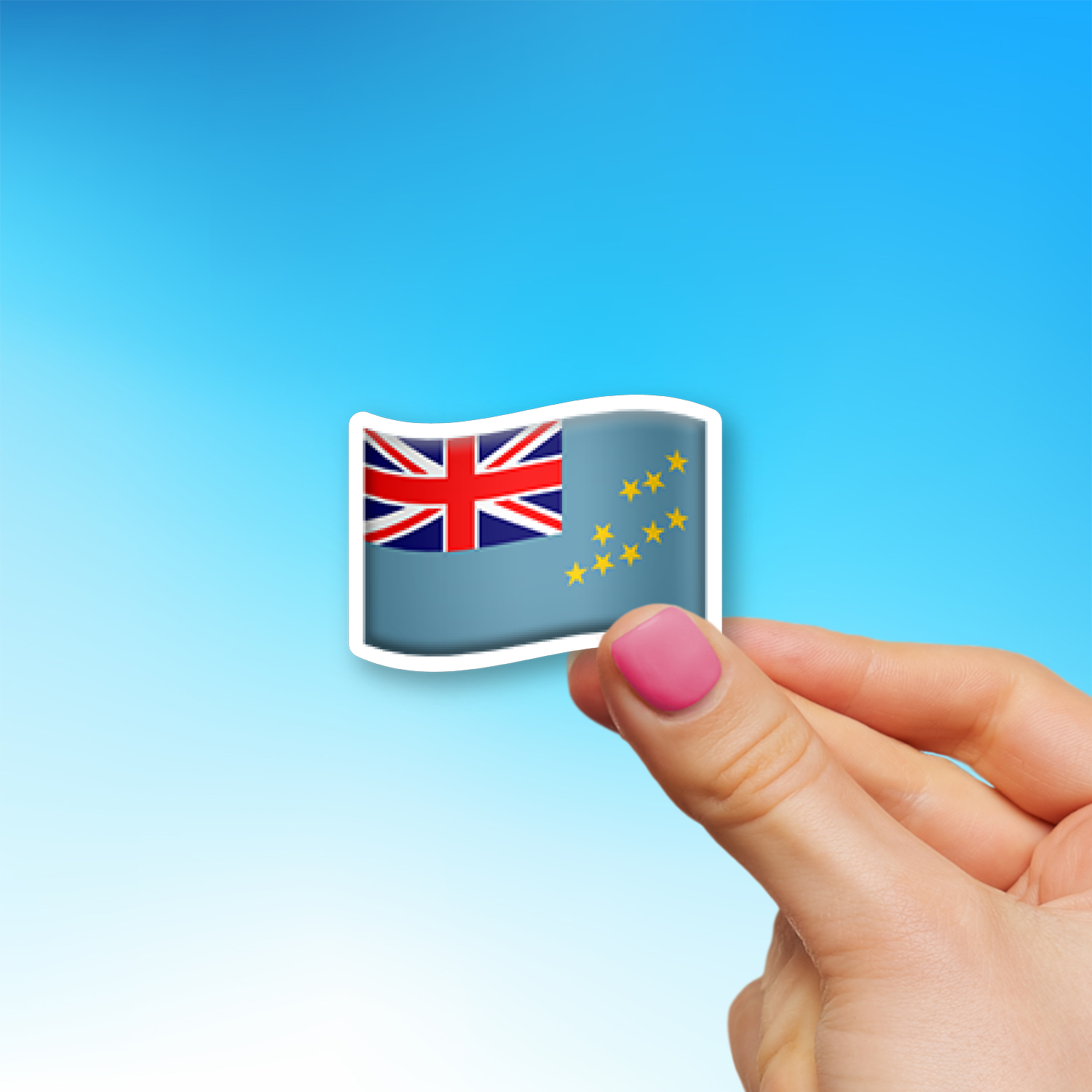 🇹🇻 Flag: Tuvalu Emoji Sticker - Die-Cut, Multiple Sizes – EmojiStickers.com