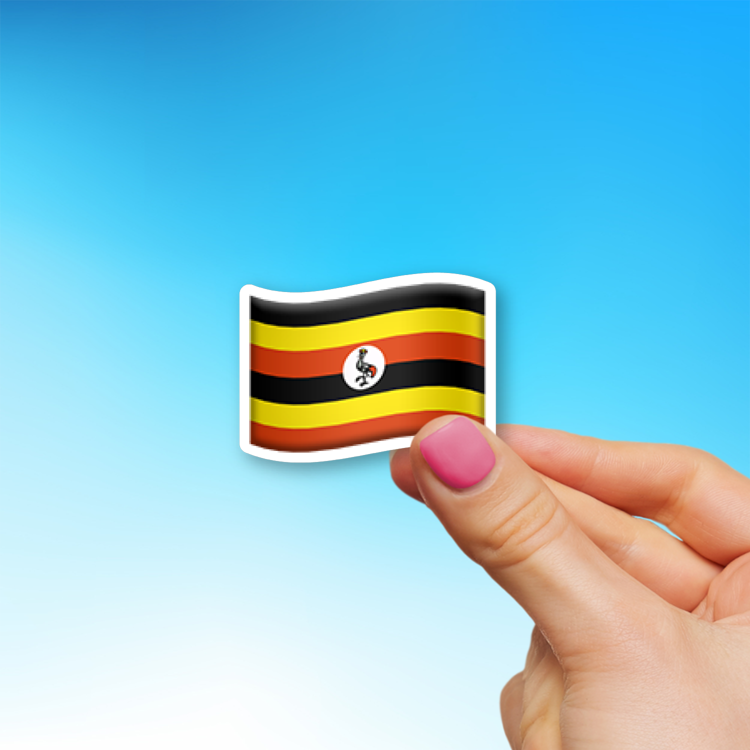 🇺🇬 Flag: Uganda Emoji Sticker - Die-Cut, Multiple Sizes – EmojiStickers.com