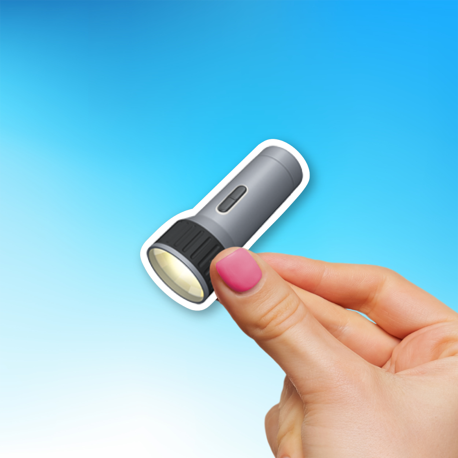 🔦 Flashlight Emoji Sticker - Die-Cut, Multiple Sizes – EmojiStickers.com