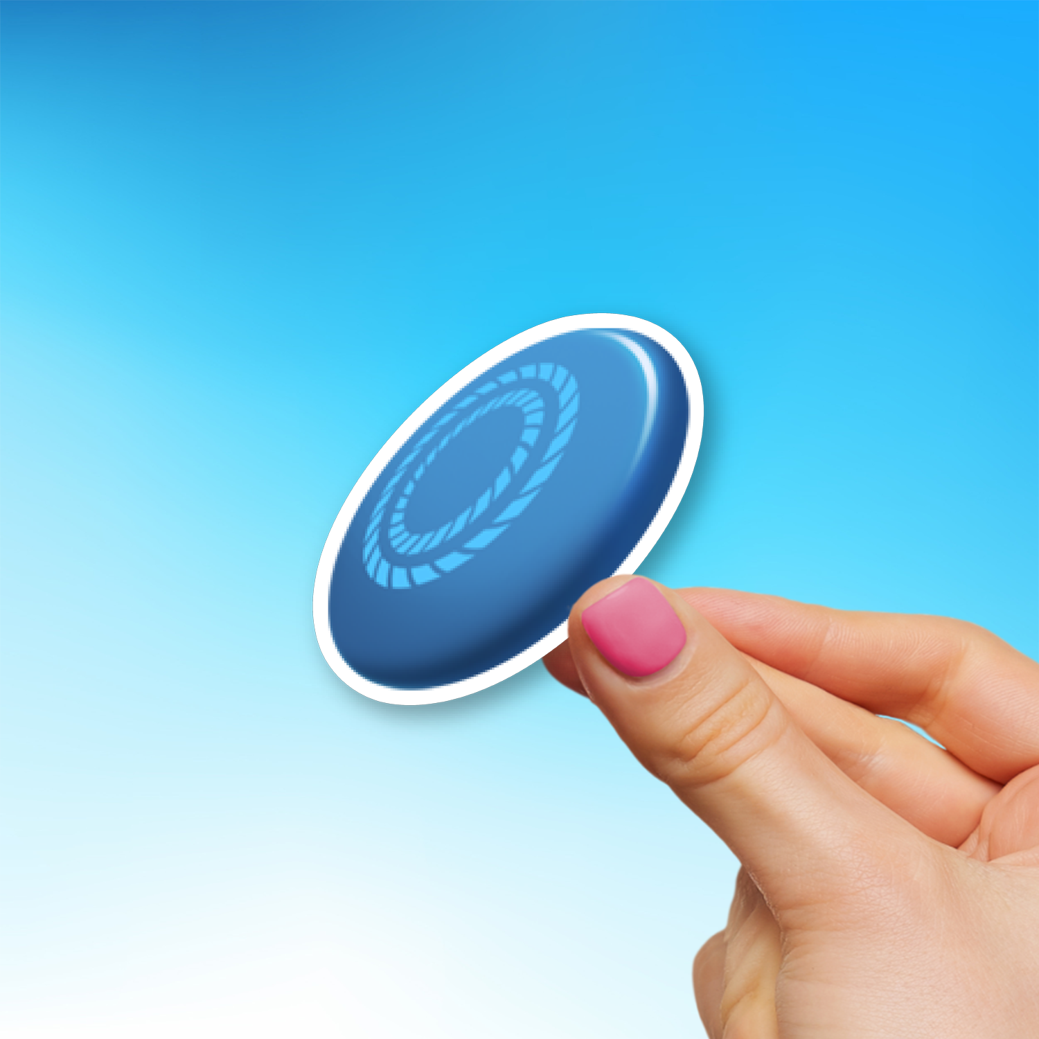 🥏 Flying Disc Emoji Sticker - Die-Cut, Multiple Sizes – EmojiStickers.com