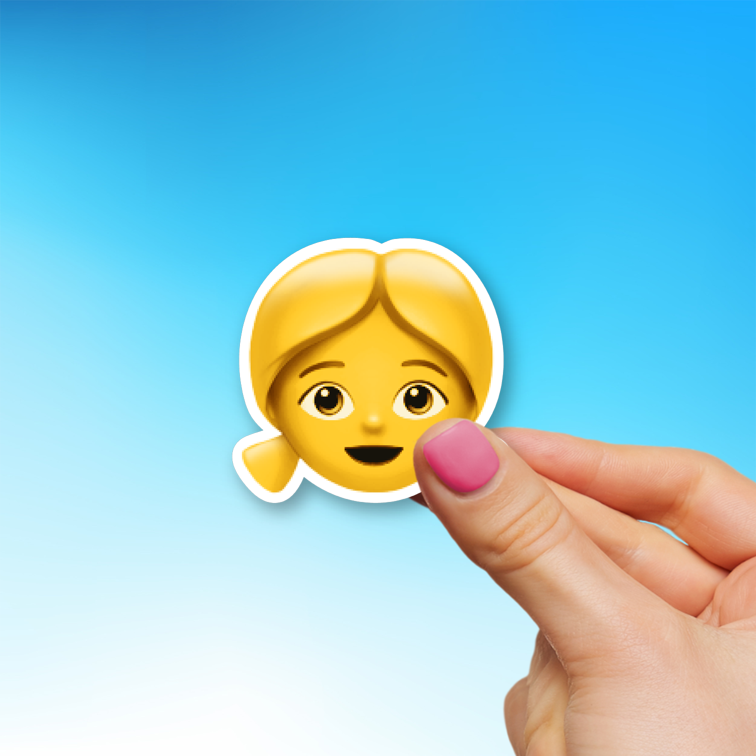 👧 Girl Emoji Sticker - Die-Cut, Multiple Sizes – EmojiStickers.com