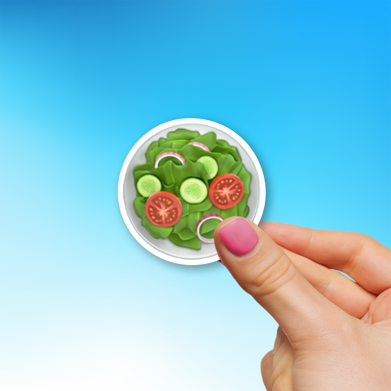 🥗 Green Salad Emoji Sticker - Die-Cut, Multiple Sizes – EmojiStickers.com