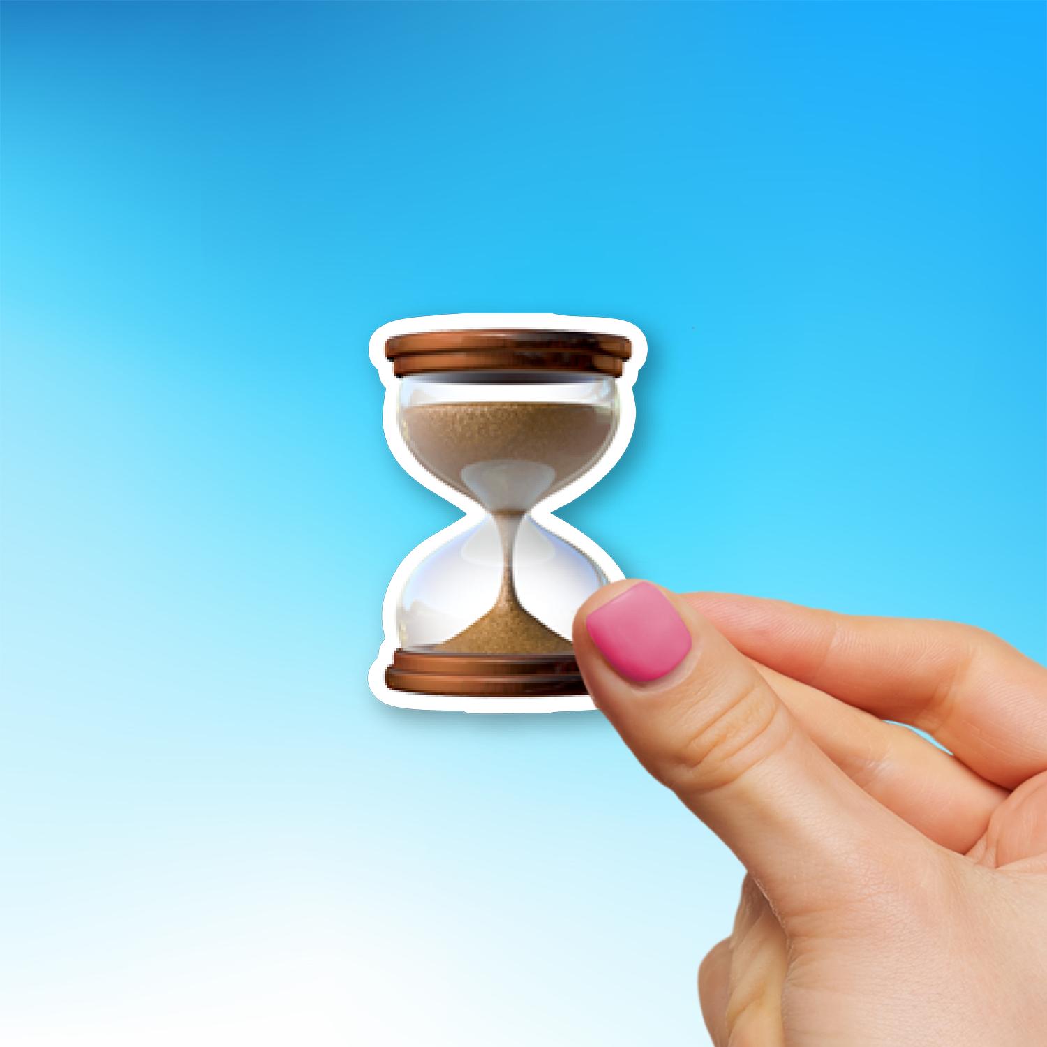 ⏳ Hourglass Not Done Emoji Sticker - Die-Cut, Multiple Sizes ...
