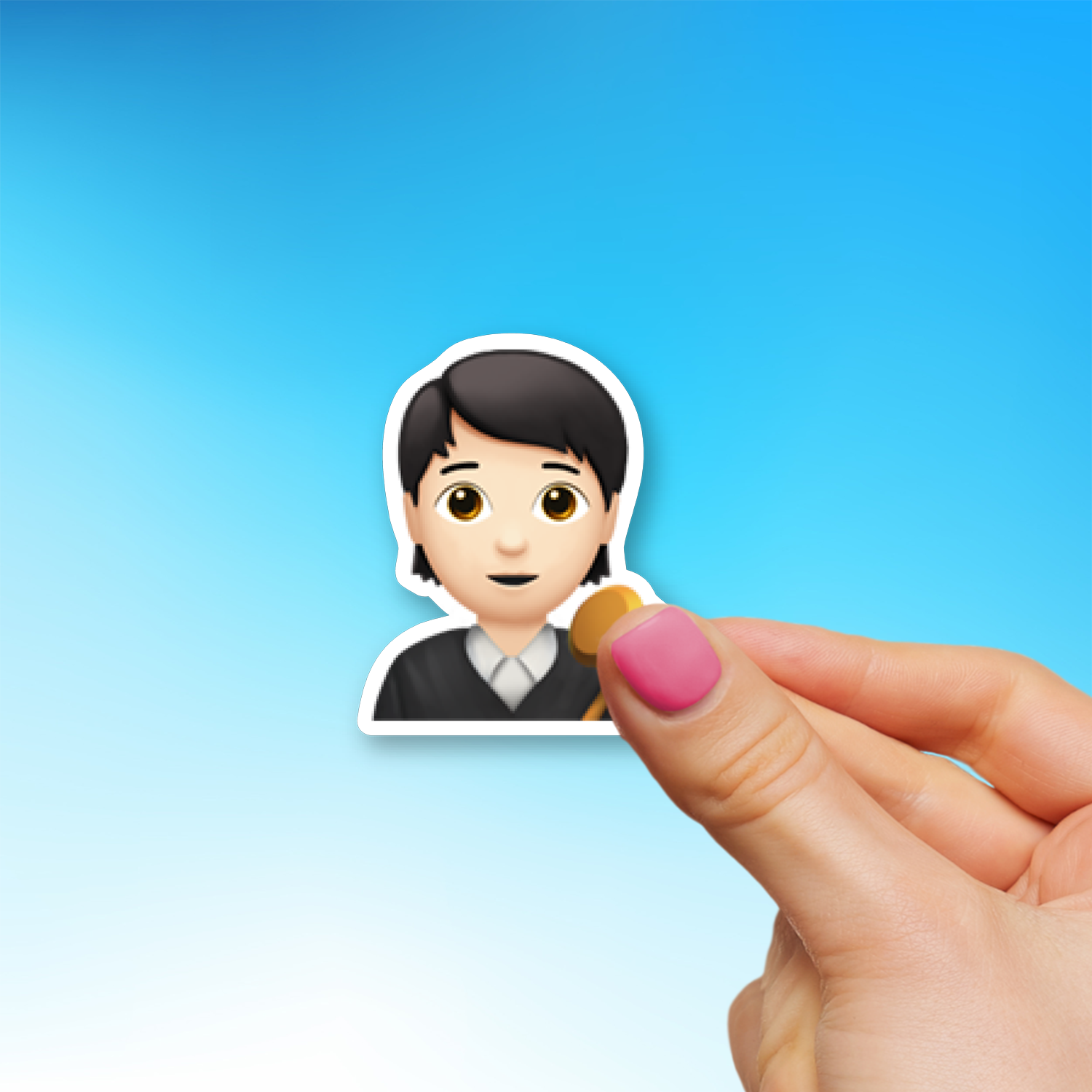 🧑🏻‍⚖️ Judge: Light Skin Tone Emoji Sticker - Die-Cut, Multiple Sizes ...