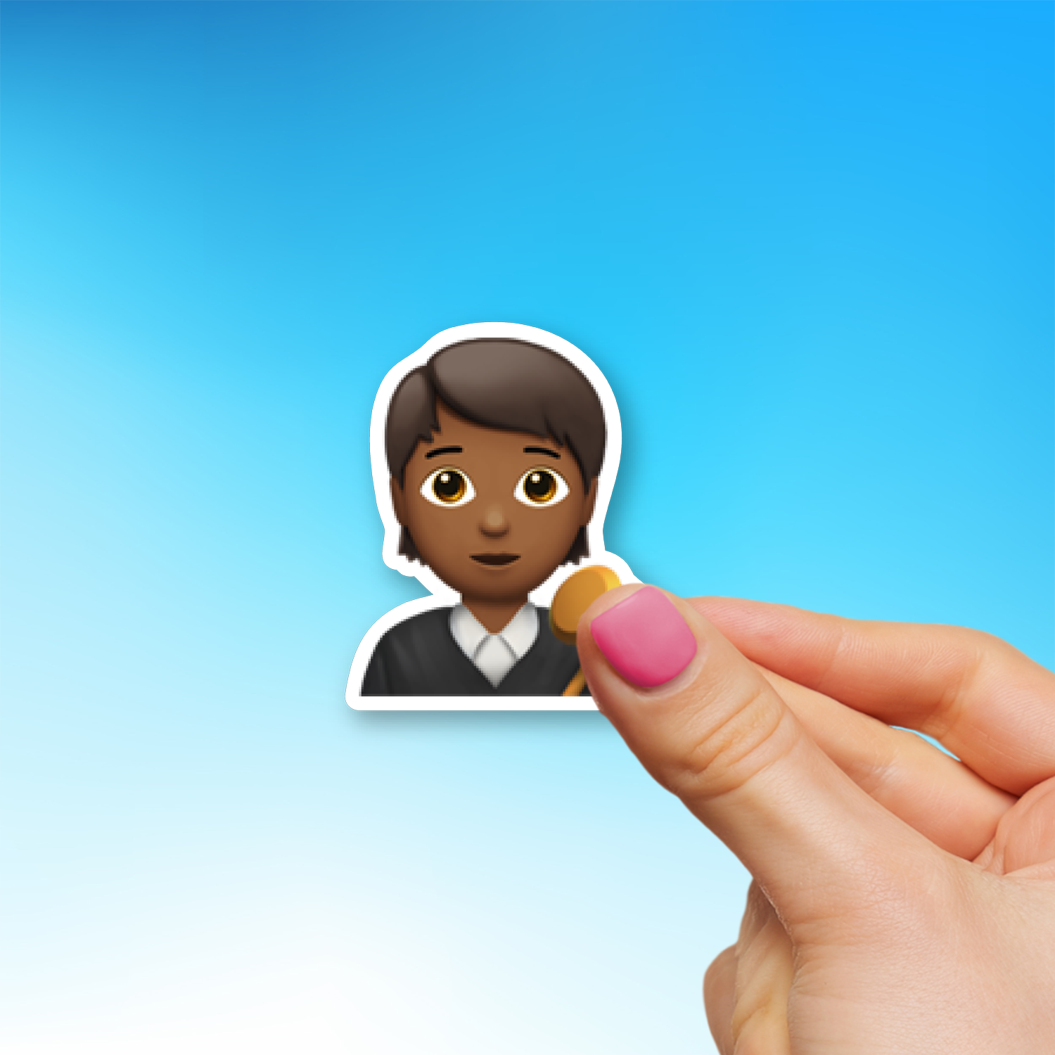 🧑🏾‍⚖️ Judge: Medium-Dark Skin Tone Emoji Sticker - Die-Cut, Multiple ...