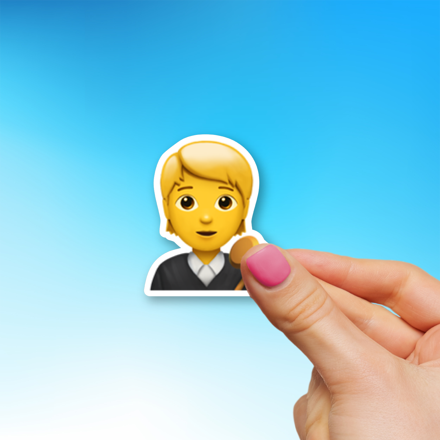 🧑‍⚖️ Judge Emoji Sticker - Die-Cut, Multiple Sizes – EmojiStickers.com