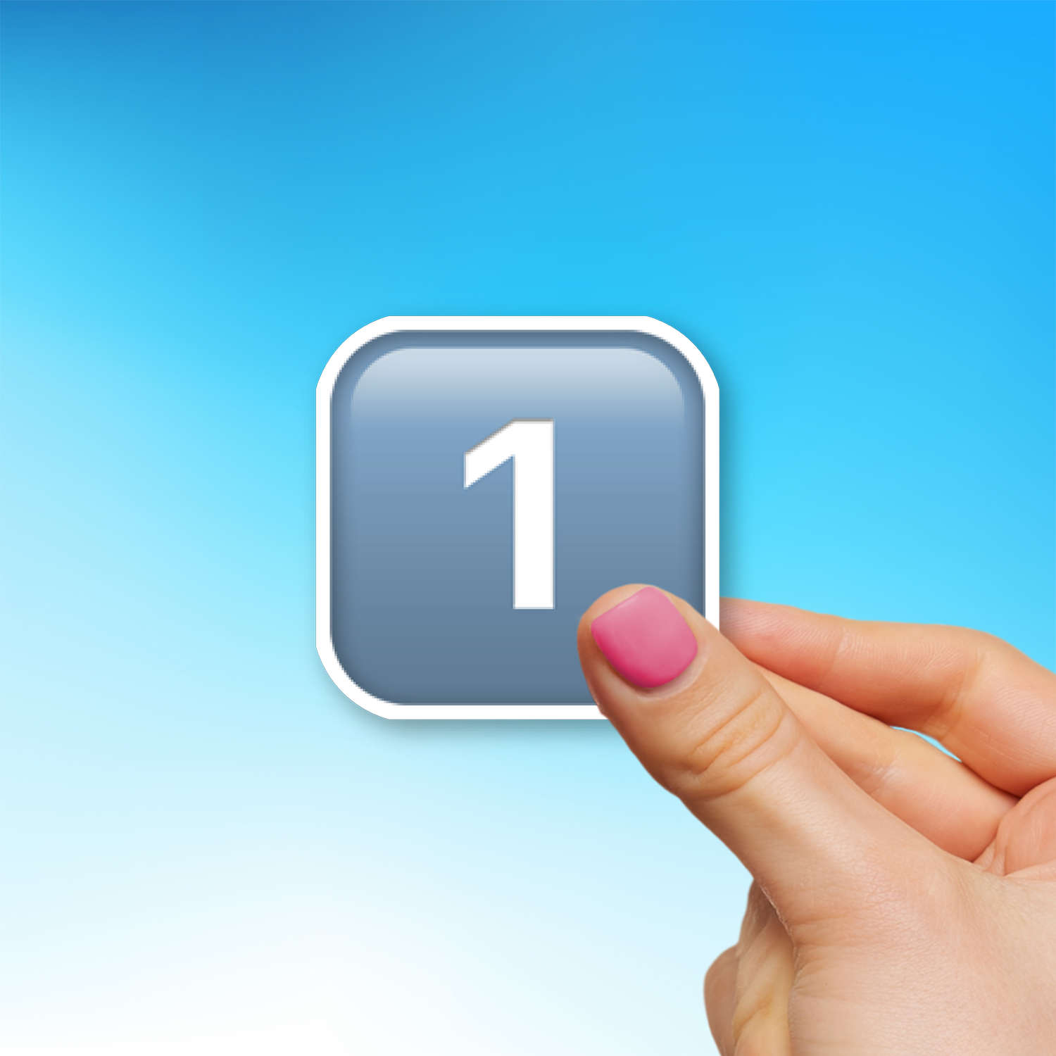 1️⃣ Keycap: One Emoji Sticker - Die-Cut, Multiple Sizes – EmojiStickers.com