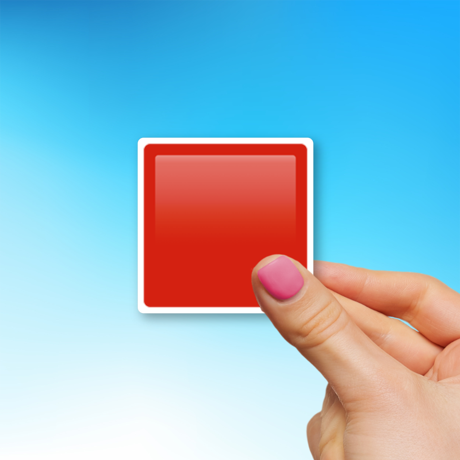 🟥 Red Square Emoji Sticker - Die-Cut, Multiple Sizes – EmojiStickers.com
