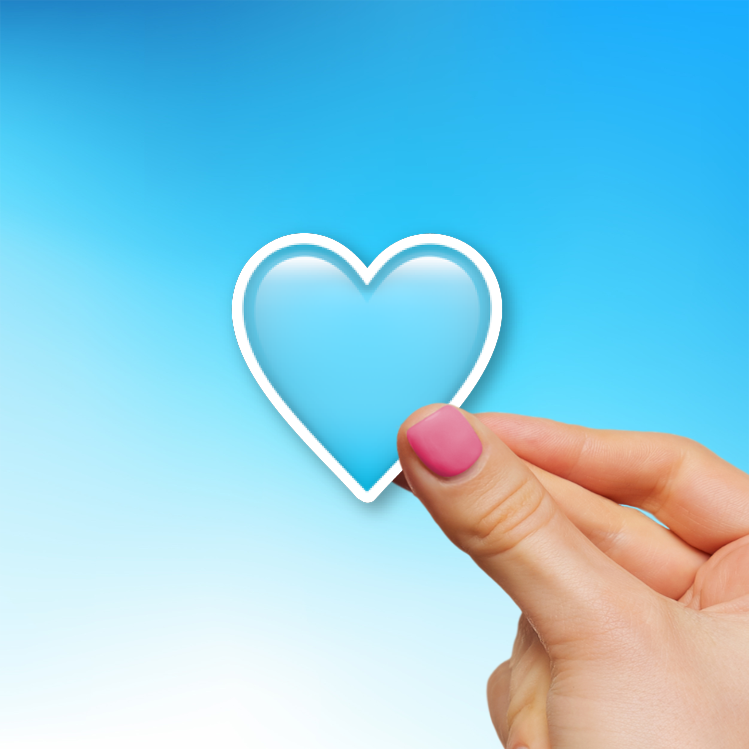Blue Heart Emoji Light