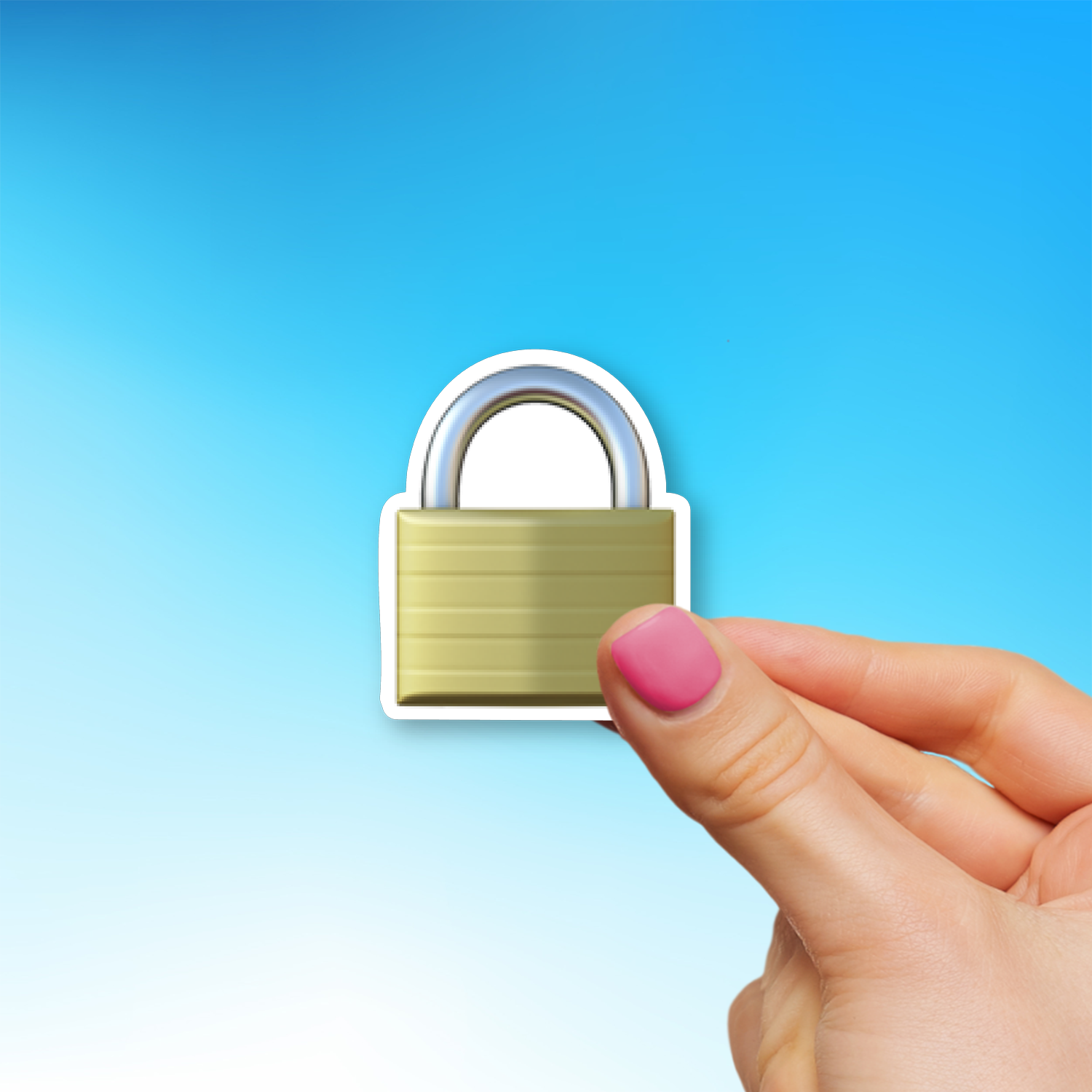 🔒 Locked Emoji Sticker - Die-Cut, Multiple Sizes – EmojiStickers.com