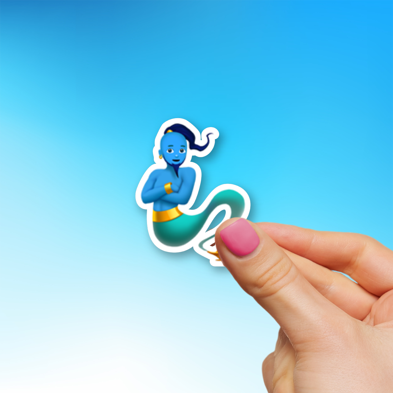 🧞‍♂️ Man Genie Emoji Sticker - Die-Cut, Multiple Sizes – EmojiStickers.com