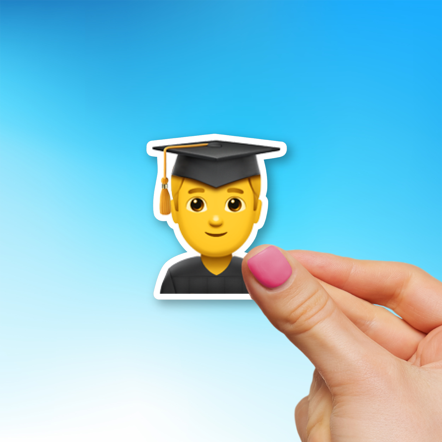 👨‍🎓 Man Student Emoji Sticker - Die-Cut, Multiple Sizes – EmojiStickers.com