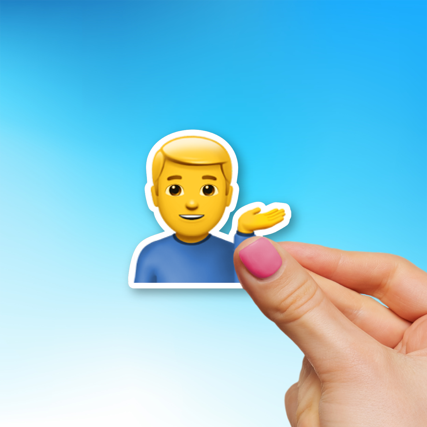 💁‍♂️ Man Tipping Hand Emoji Sticker - Die-Cut, Multiple Sizes ...