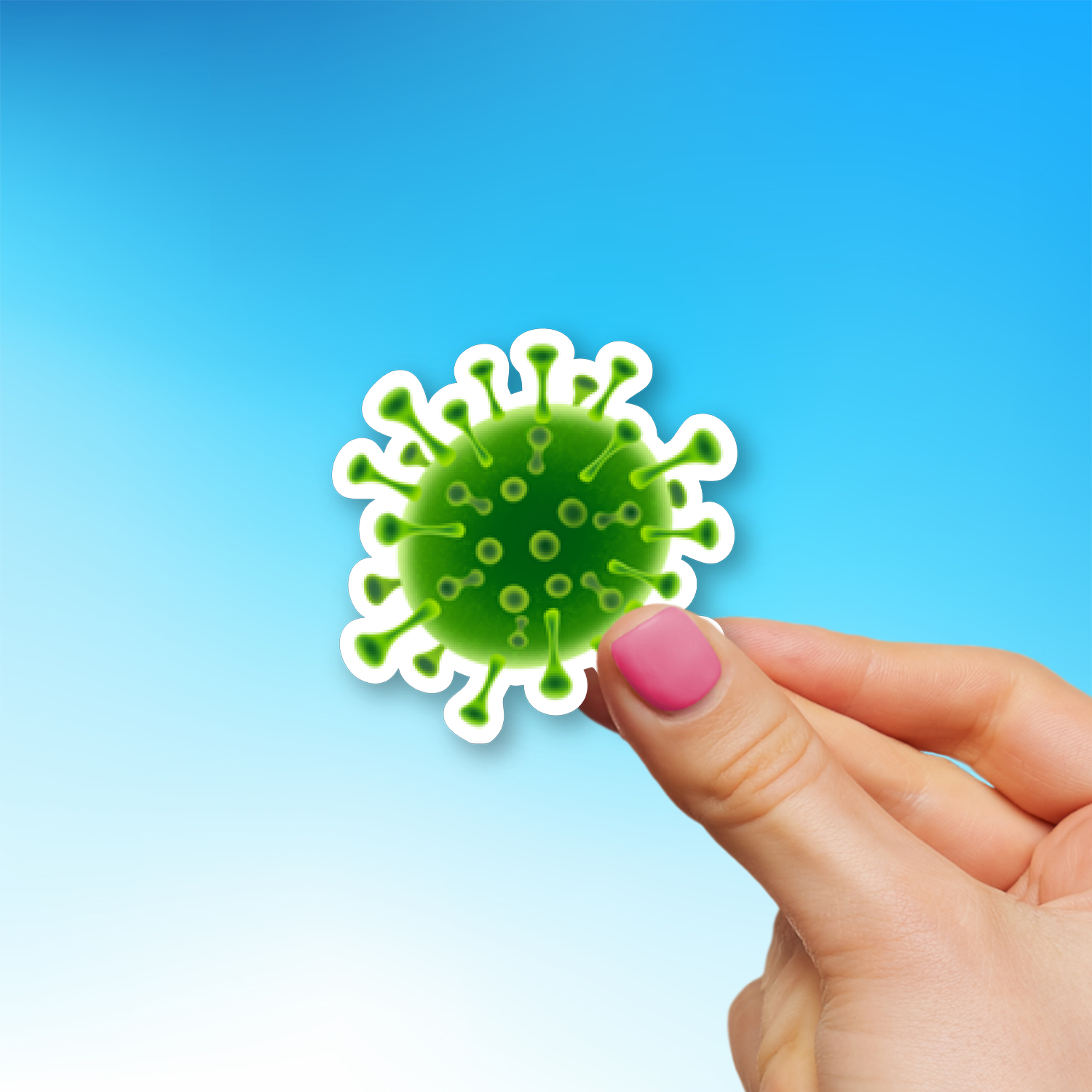 🦠 Microbe Emoji Sticker - Die-Cut, Multiple Sizes – EmojiStickers.com