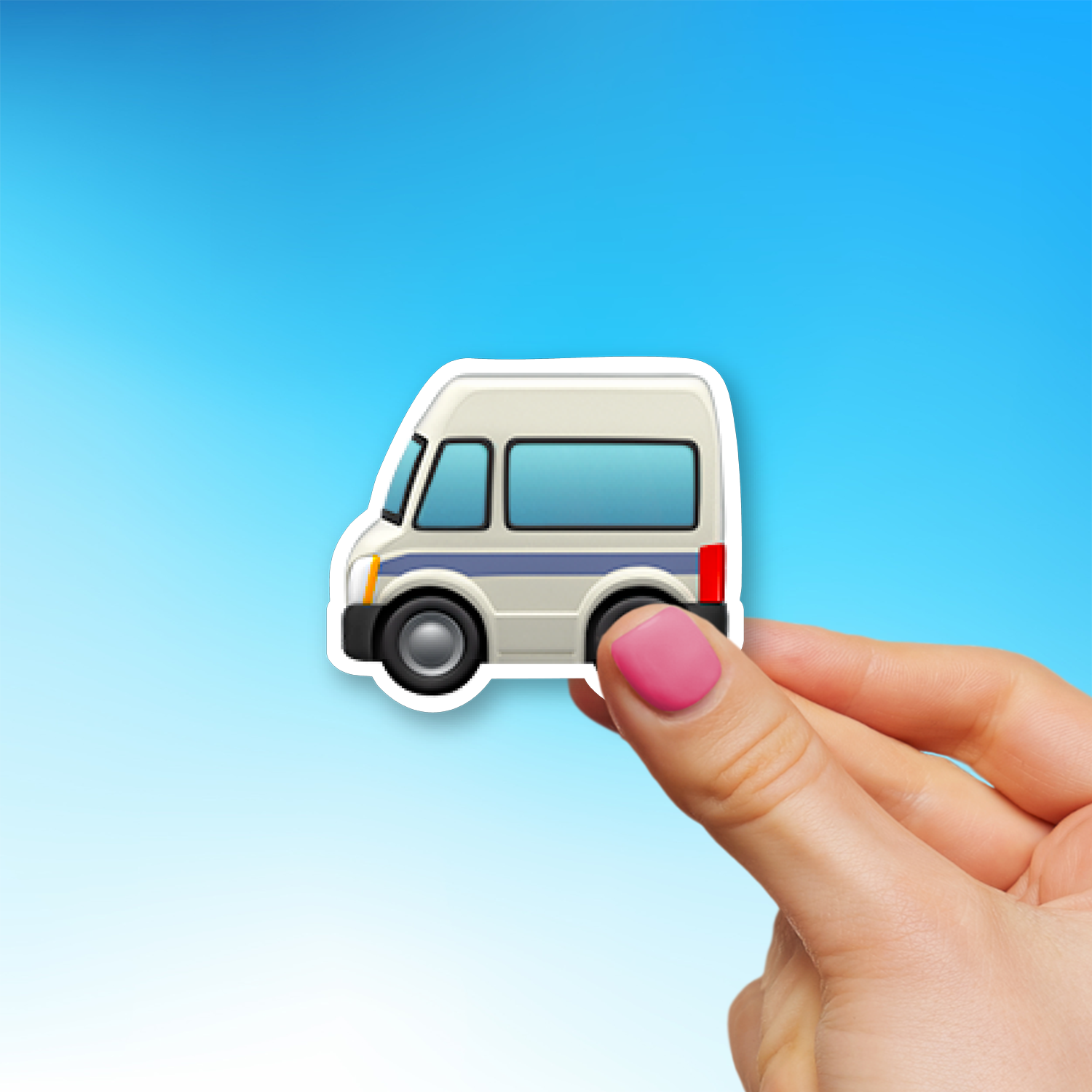 🚐 Minibus Emoji Sticker - Die-Cut, Multiple Sizes – EmojiStickers.com