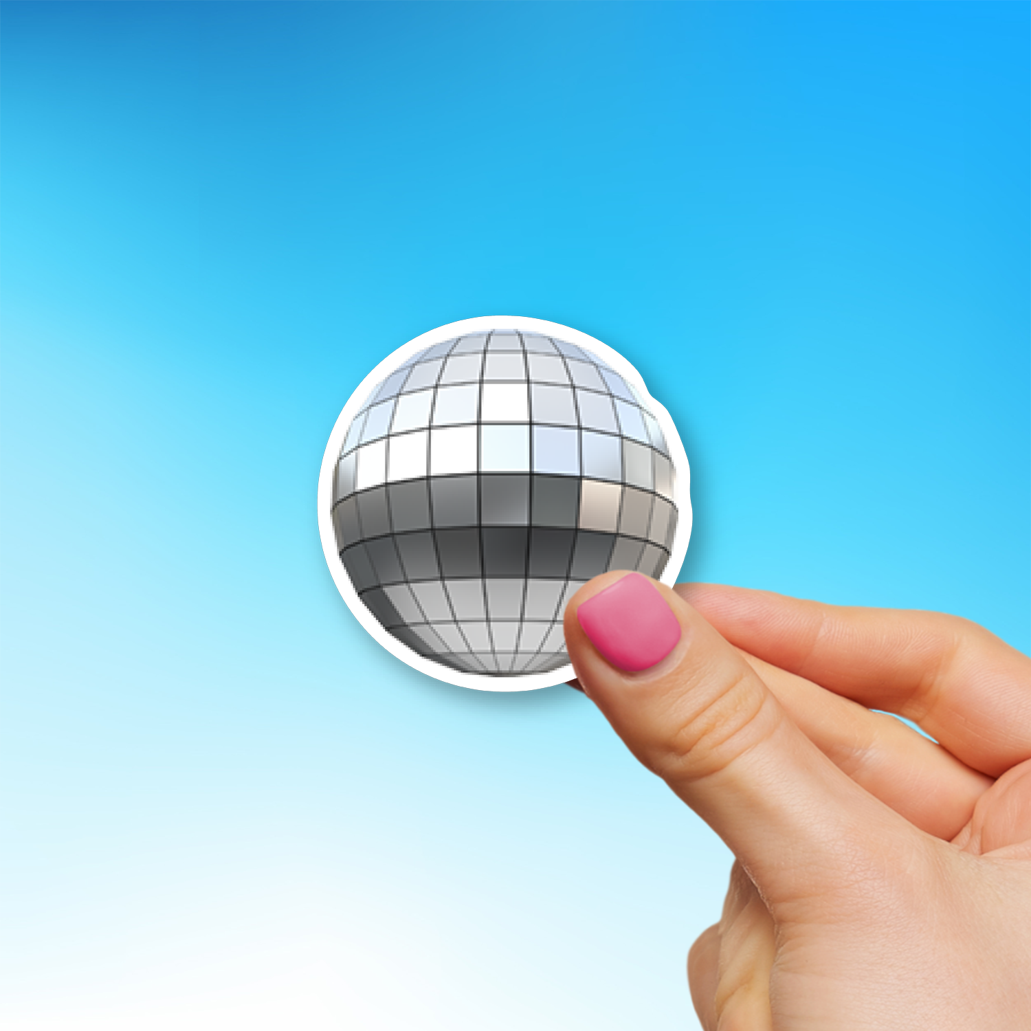 🪩 Mirror Ball Emoji Sticker - Die-Cut, Multiple Sizes – EmojiStickers.com