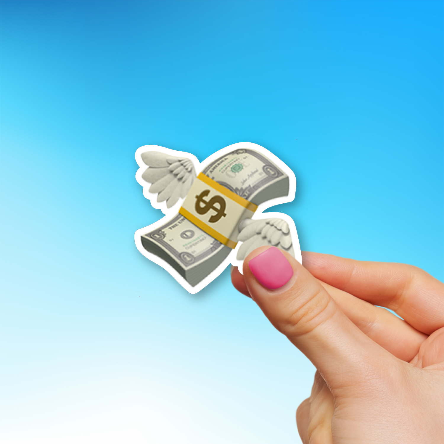 💸 Money with Wings Emoji Sticker - Die-Cut, Multiple Sizes ...