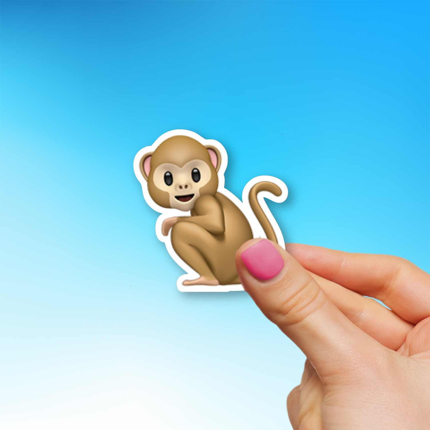 🐒 Monkey Emoji Sticker - Die-Cut, Multiple Sizes – EmojiStickers.com