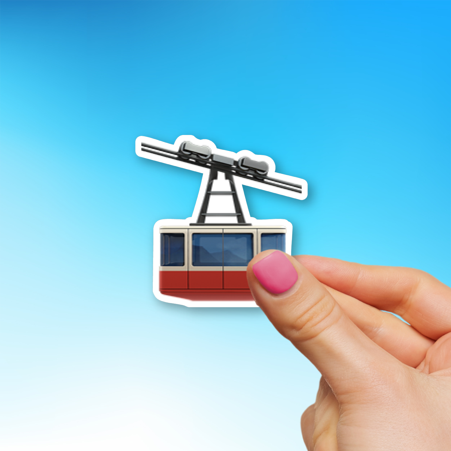 🚠 Mountain Cableway Emoji Sticker - Die-Cut, Multiple Sizes ...