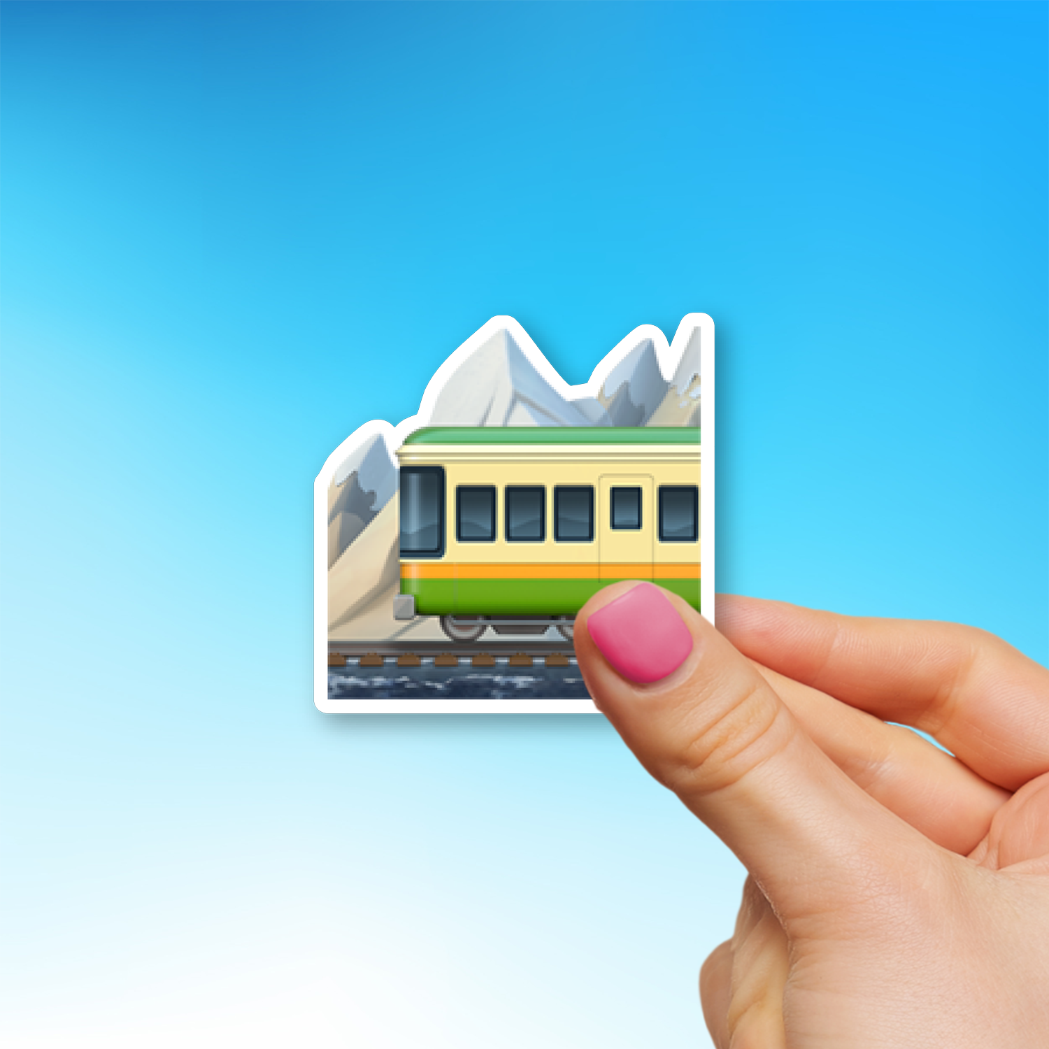 🚞 Mountain Railway Emoji Sticker - Die-Cut, Multiple Sizes ...
