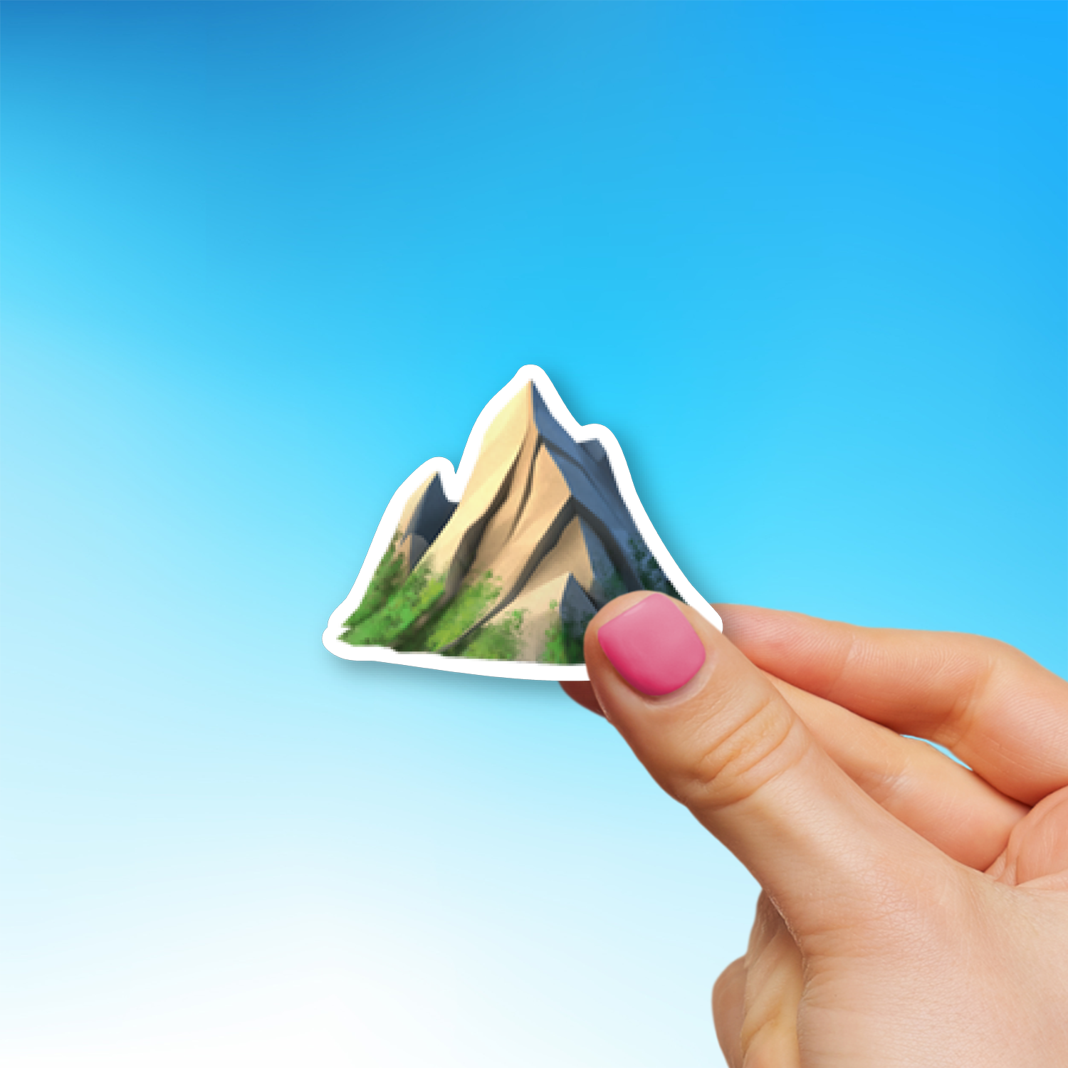 ⛰️ Mountain Emoji Sticker - Die-Cut, Multiple Sizes – EmojiStickers.com