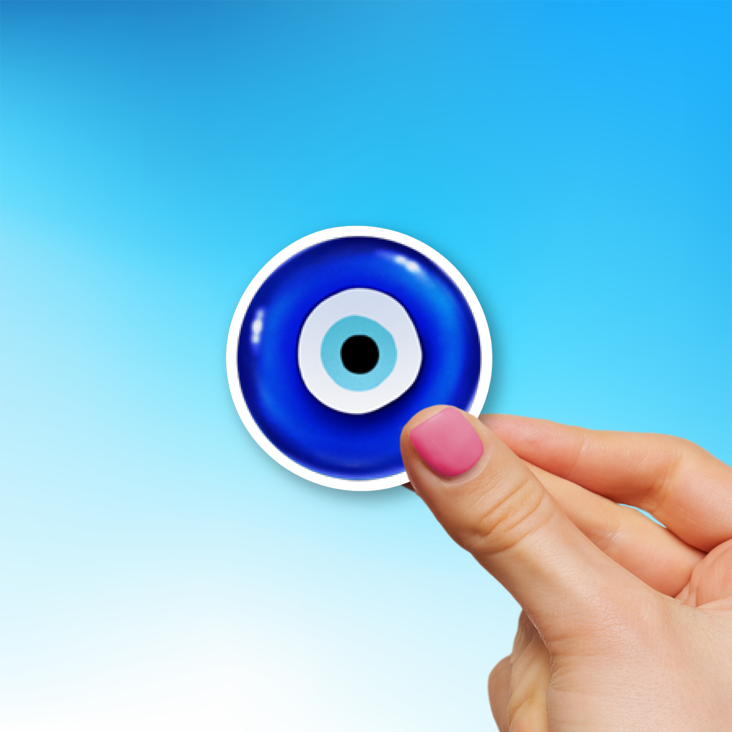 🧿 Nazar Amulet Emoji Sticker - Die-Cut, Multiple Sizes – EmojiStickers.com