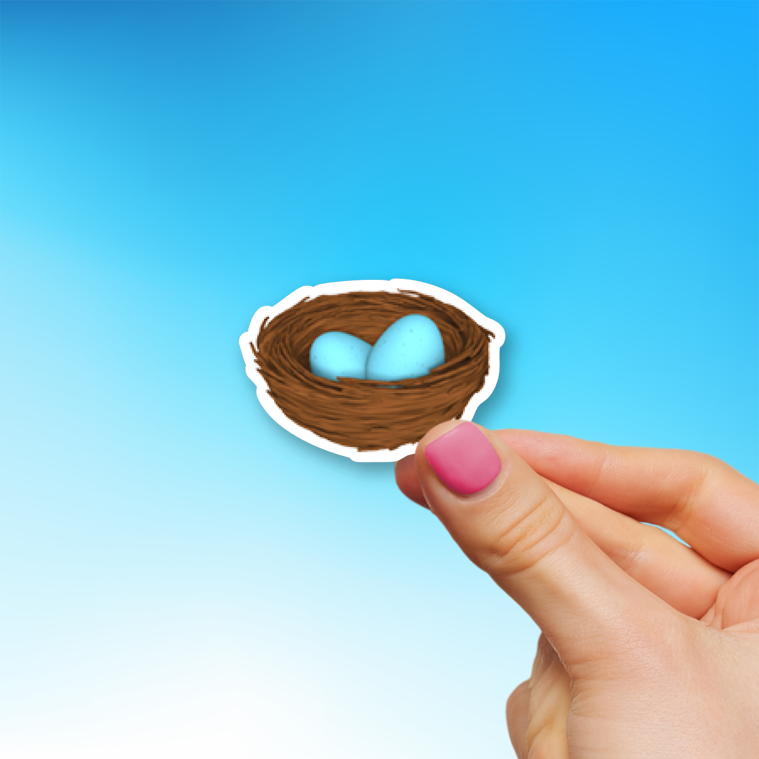 🪺 Nest with Eggs Emoji Sticker - Die-Cut, Multiple Sizes ...