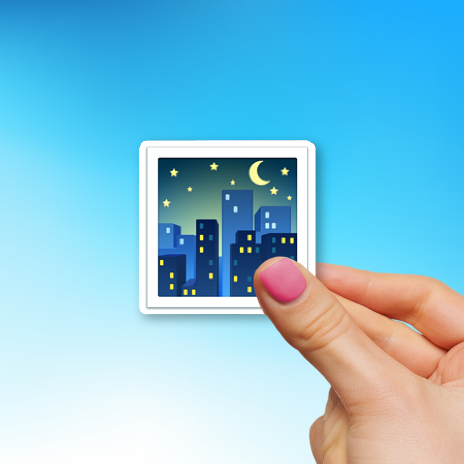 🌃 Night with Stars Emoji Sticker - Die-Cut, Multiple Sizes ...