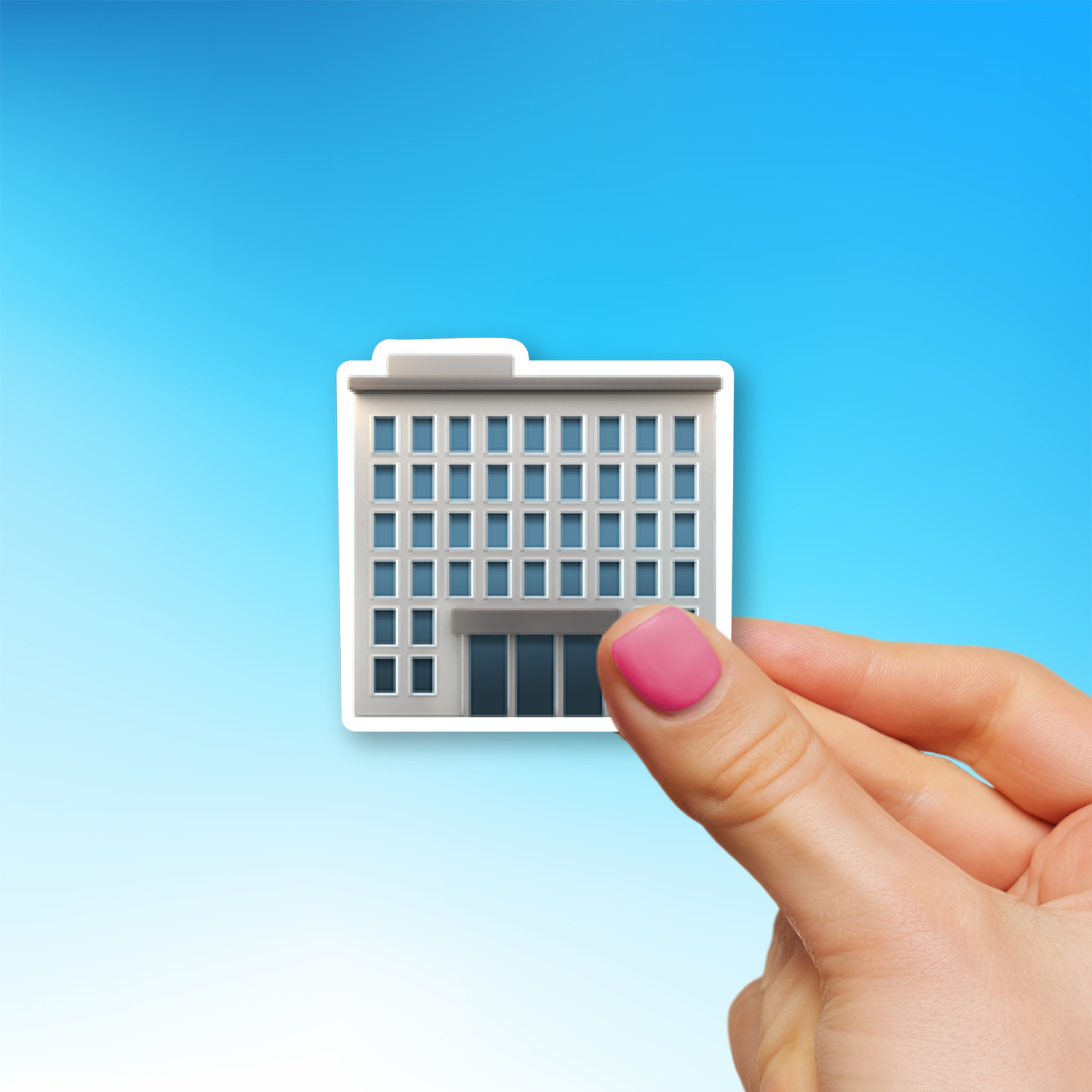 🏢 Office Building Emoji Sticker - Die-Cut, Multiple Sizes ...