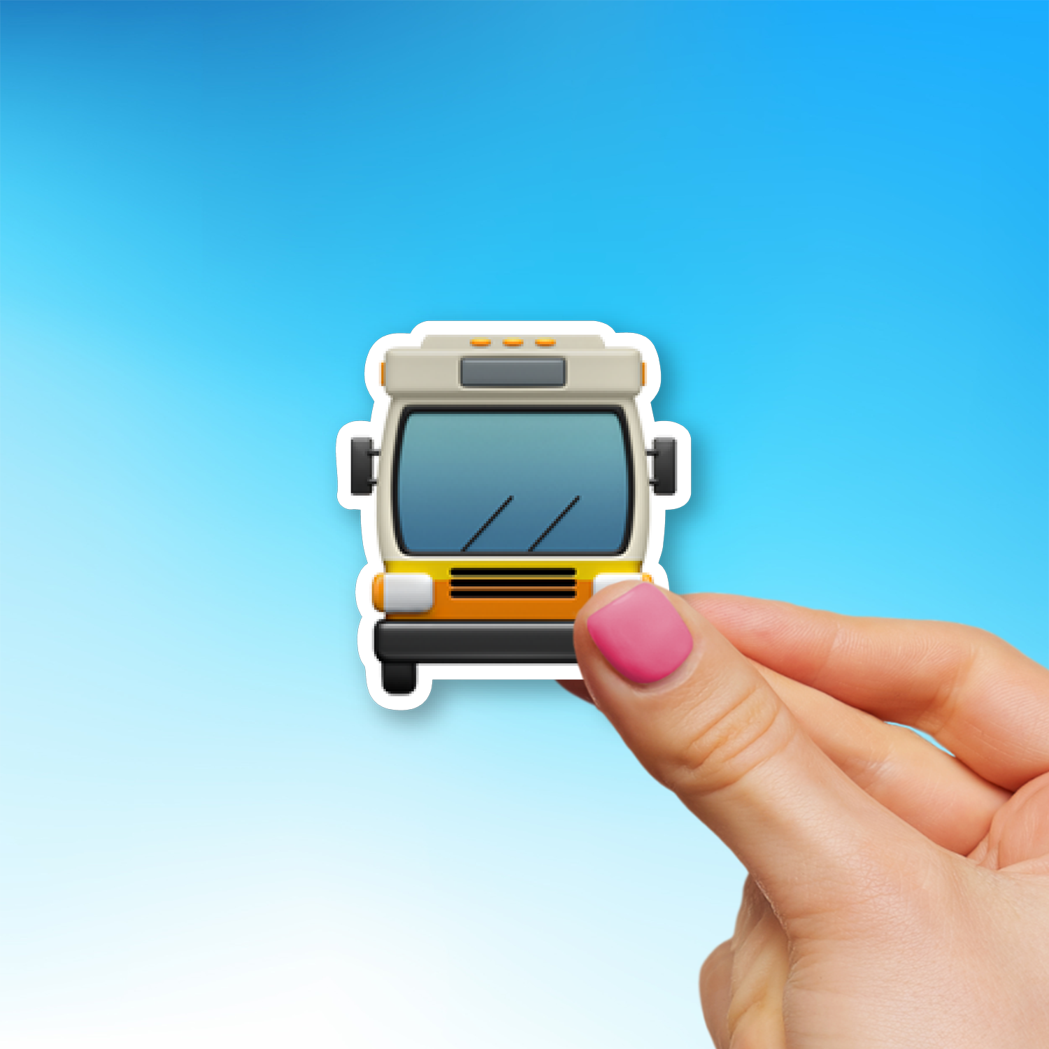 🚍 Oncoming Bus Emoji Sticker - Die-Cut, Multiple Sizes – EmojiStickers.com