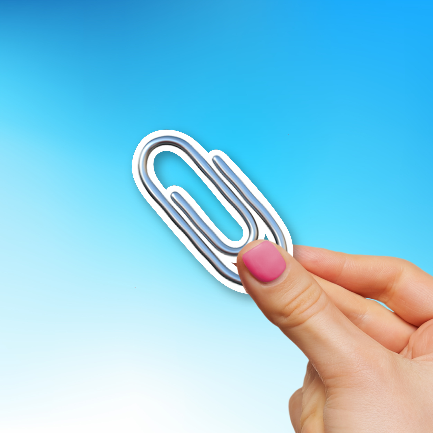 📎 Paperclip Emoji Sticker - Die-Cut, Multiple Sizes – EmojiStickers.com