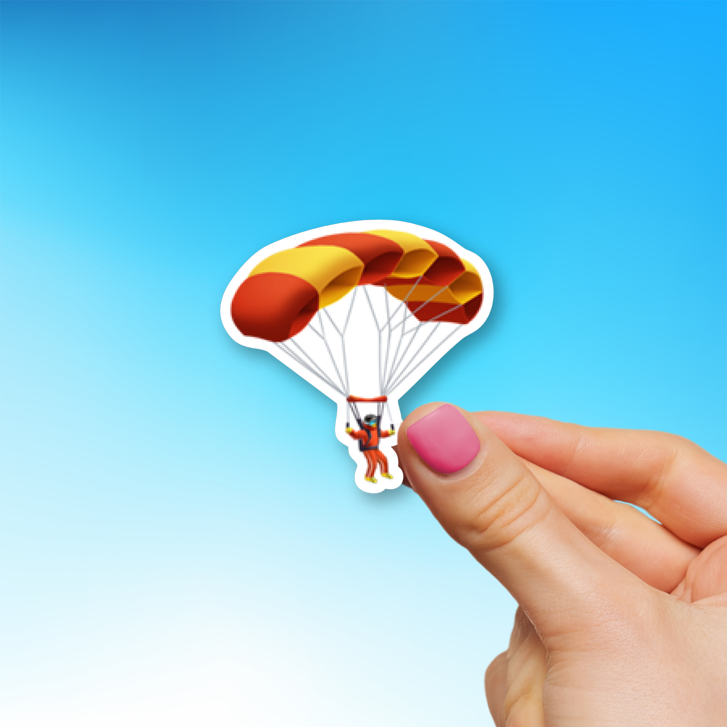 🪂 Parachute Emoji Sticker - Die-Cut, Multiple Sizes – EmojiStickers.com