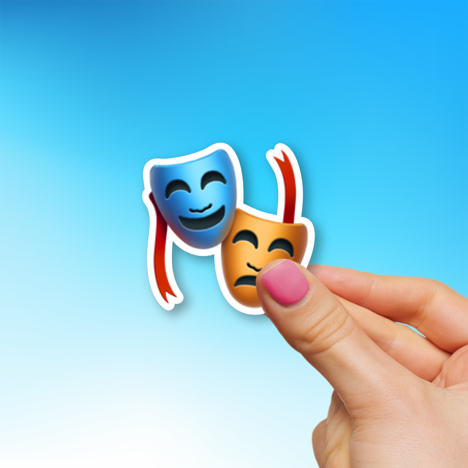 🎭 Performing Arts Emoji Sticker - Die-Cut, Multiple Sizes ...