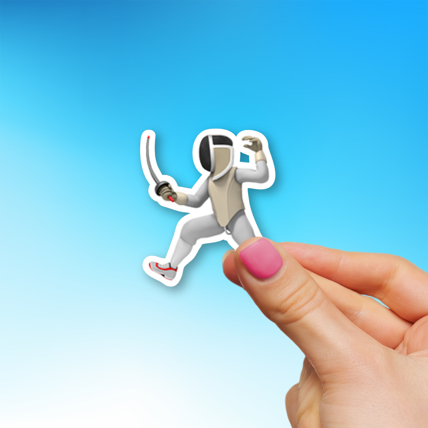 🤺 Person Fencing Emoji Sticker - Die-Cut, Multiple Sizes ...