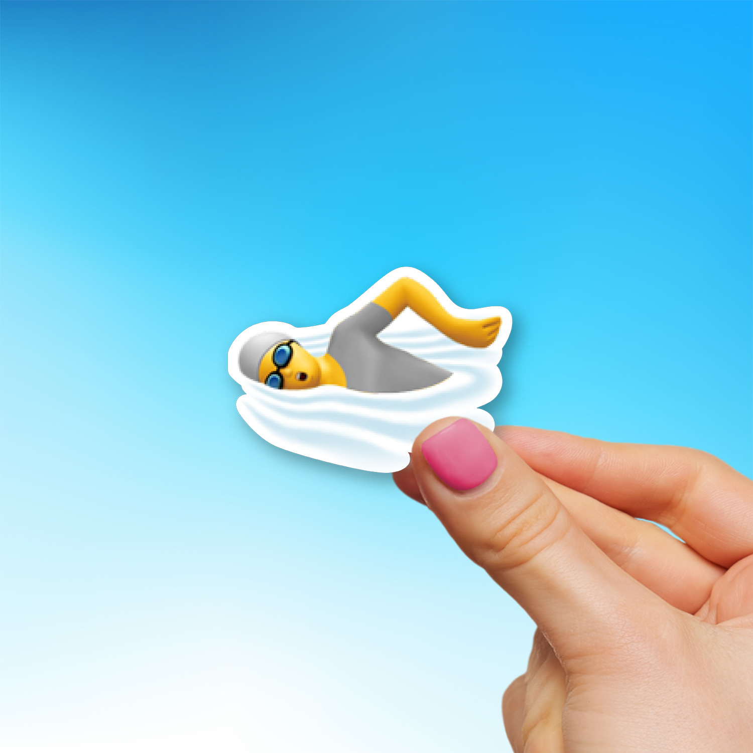 🏊 Person Swimming Emoji Sticker - Die-Cut, Multiple Sizes ...