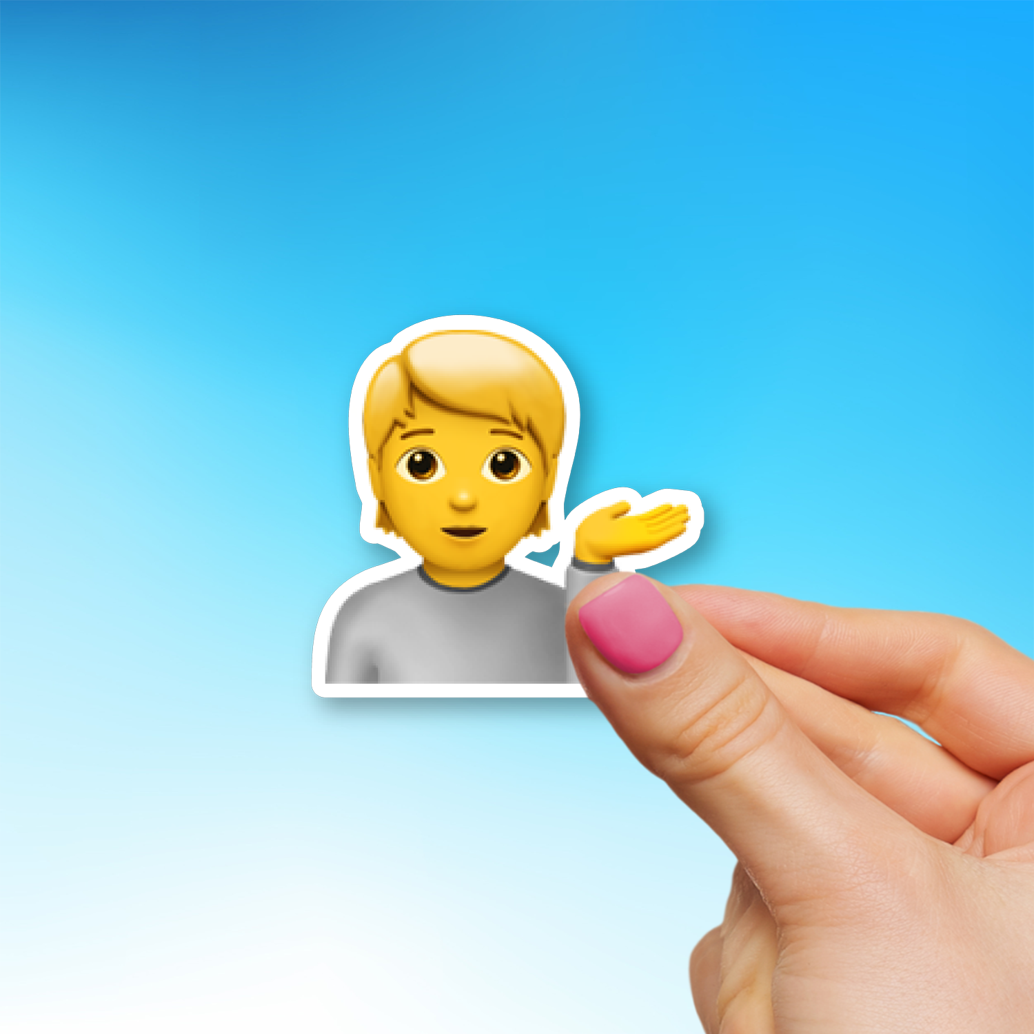 💁 Person Tipping Hand Emoji Sticker - Die-Cut, Multiple Sizes ...